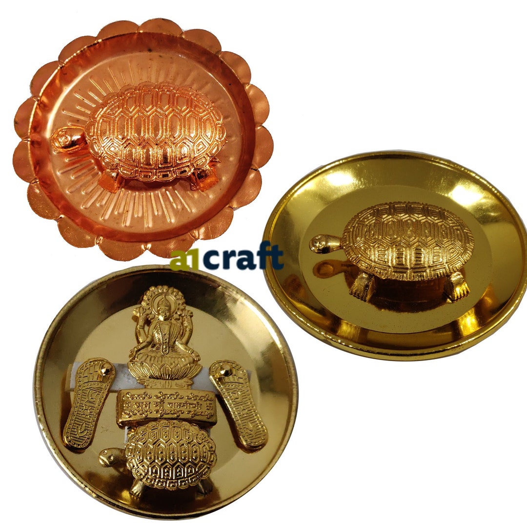 Laxmi Charan Paduka, Vastu Turtle Tortoise Plate Laxmi Fengshui, Diwali ...