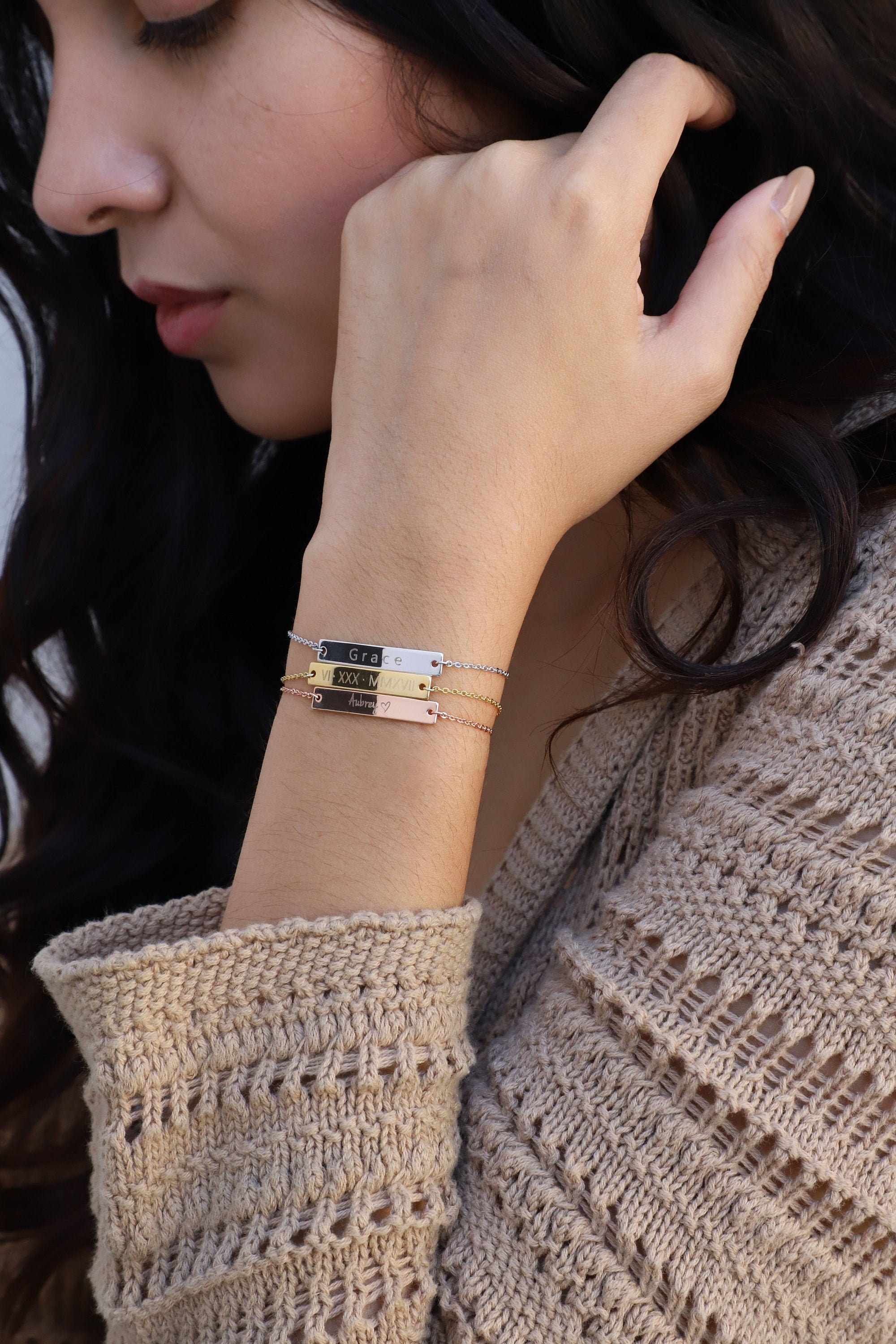 Personalized Bracelet for Women Custom Bridesmaids Gift for | Etsy