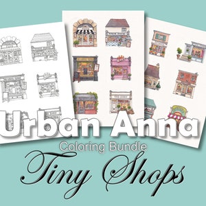 Tiny Shops Collection: Set of 3 Downloadable Coloring Sheets With 18 ...