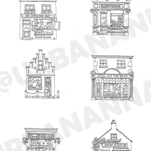 Tiny Shops Collection: Set of 3 Downloadable Coloring Sheets With 18 ...