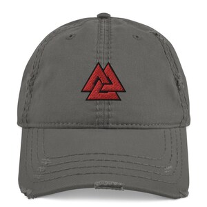 Dad Hat Viking Symbol Valknut, Odin's Knot, Custom Embroidered ...
