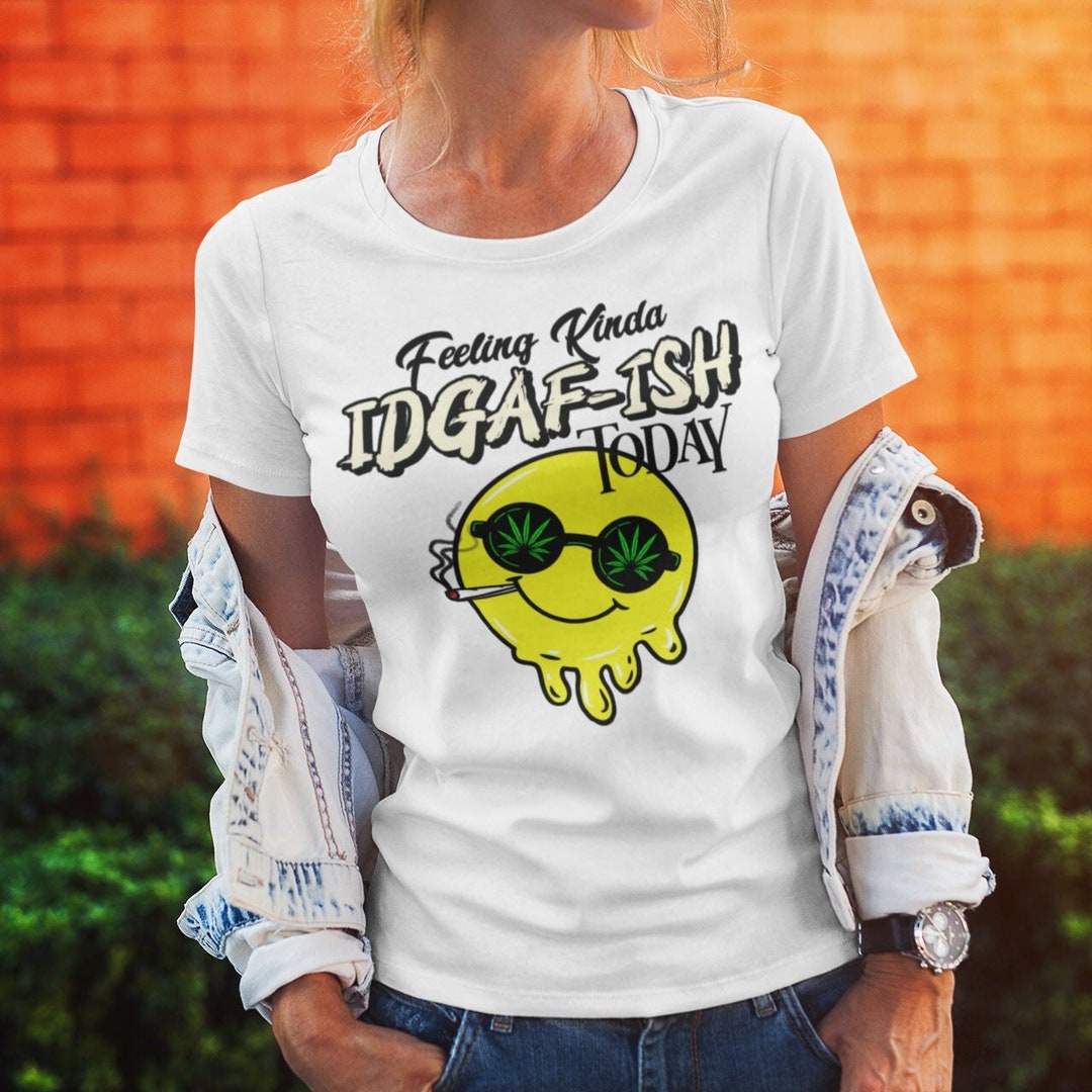 IDGAF-ish Smiley Face T-Shirt: Sarkastisches Grafik-T-Shirt - Etsy ...