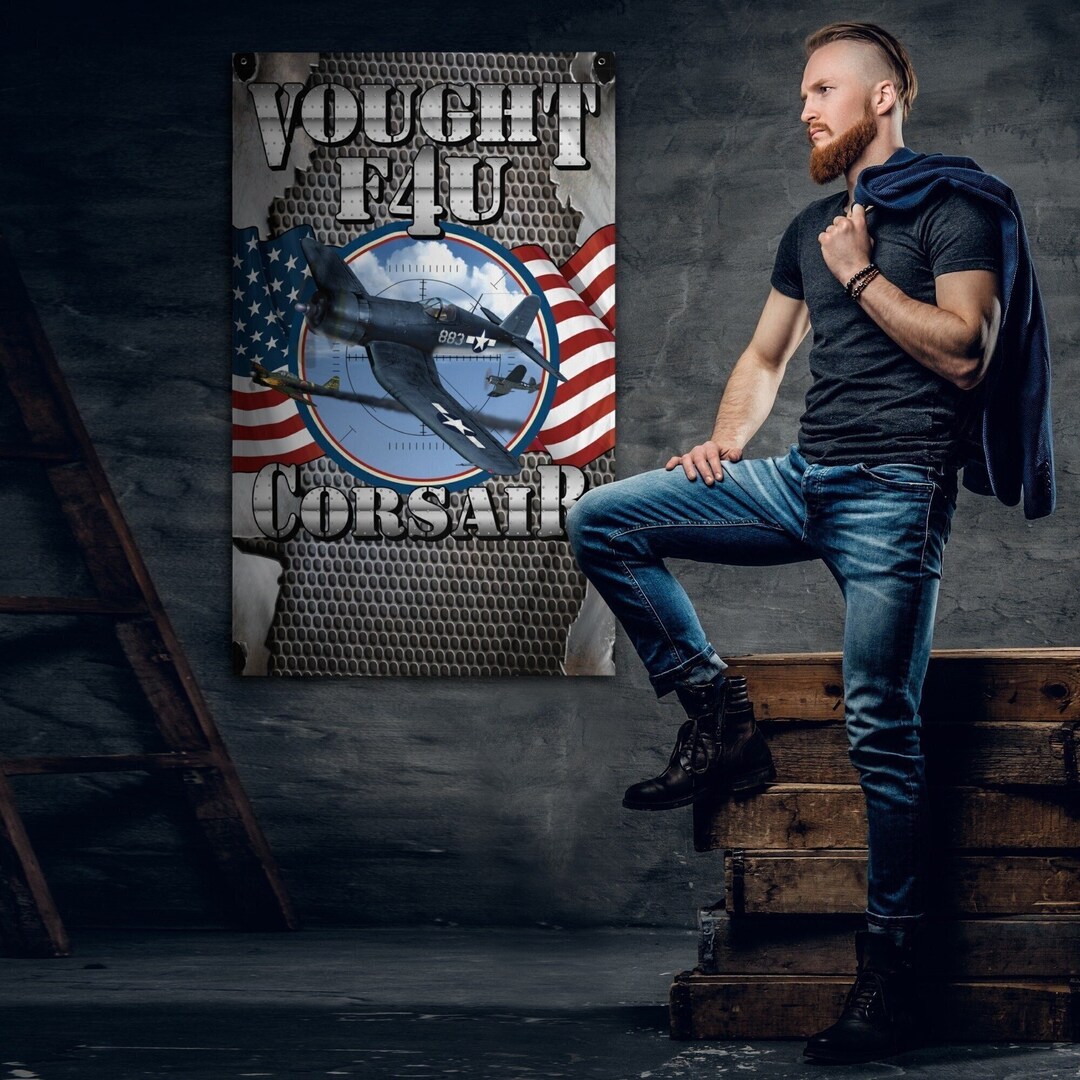 Vought F4U Corsair Wall Flag: WW2 Aircraft Tapestry Banner - Etsy