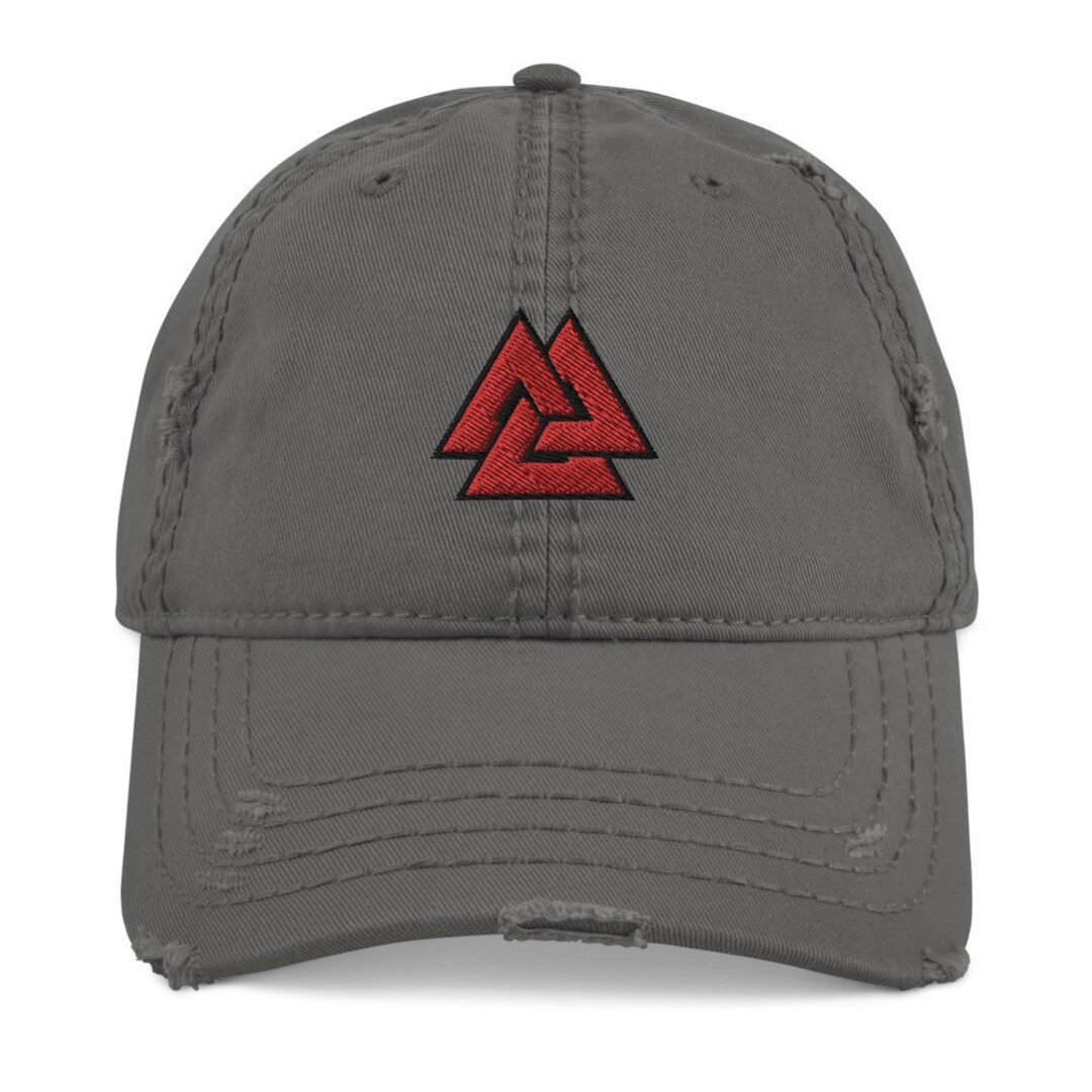 Dad Hat Viking Symbol Valknut, Odin's Knot, Custom Embroidered ...
