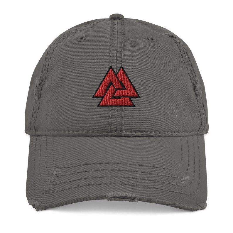 Dad Hat Viking Symbol Valknut, Odin's Knot, Custom Embroidered ...