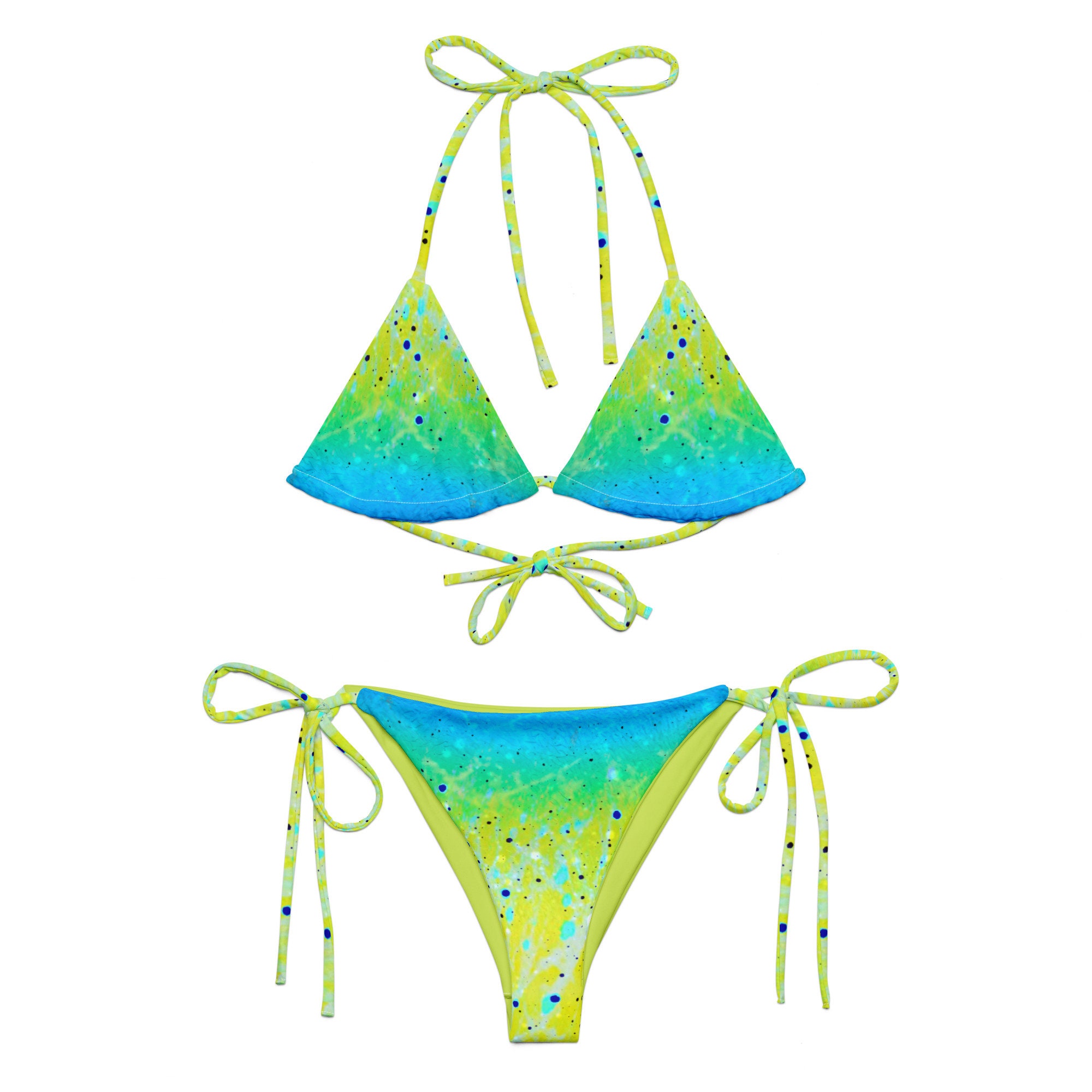Mahi-mahi String Bikini, Women's Two-piece Swimsuit, Fishing Bathing ...
