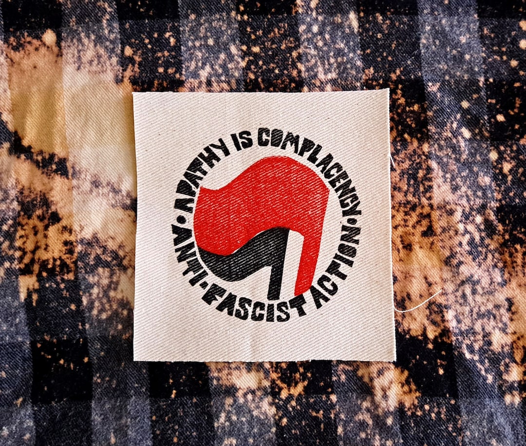 Apathy is Complacency Anti-fascist Flag Print Punk Patch - Etsy
