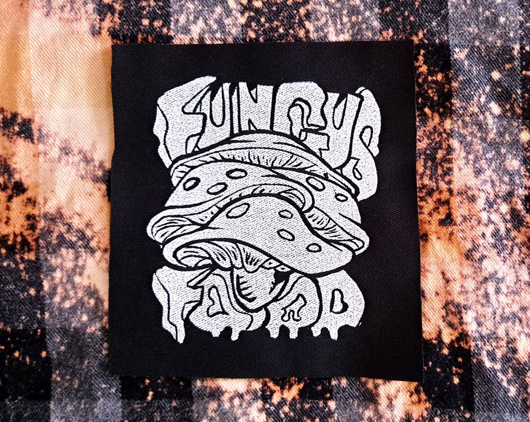 Fungus Food Mushroom Print Crust Punk Patch - Etsy