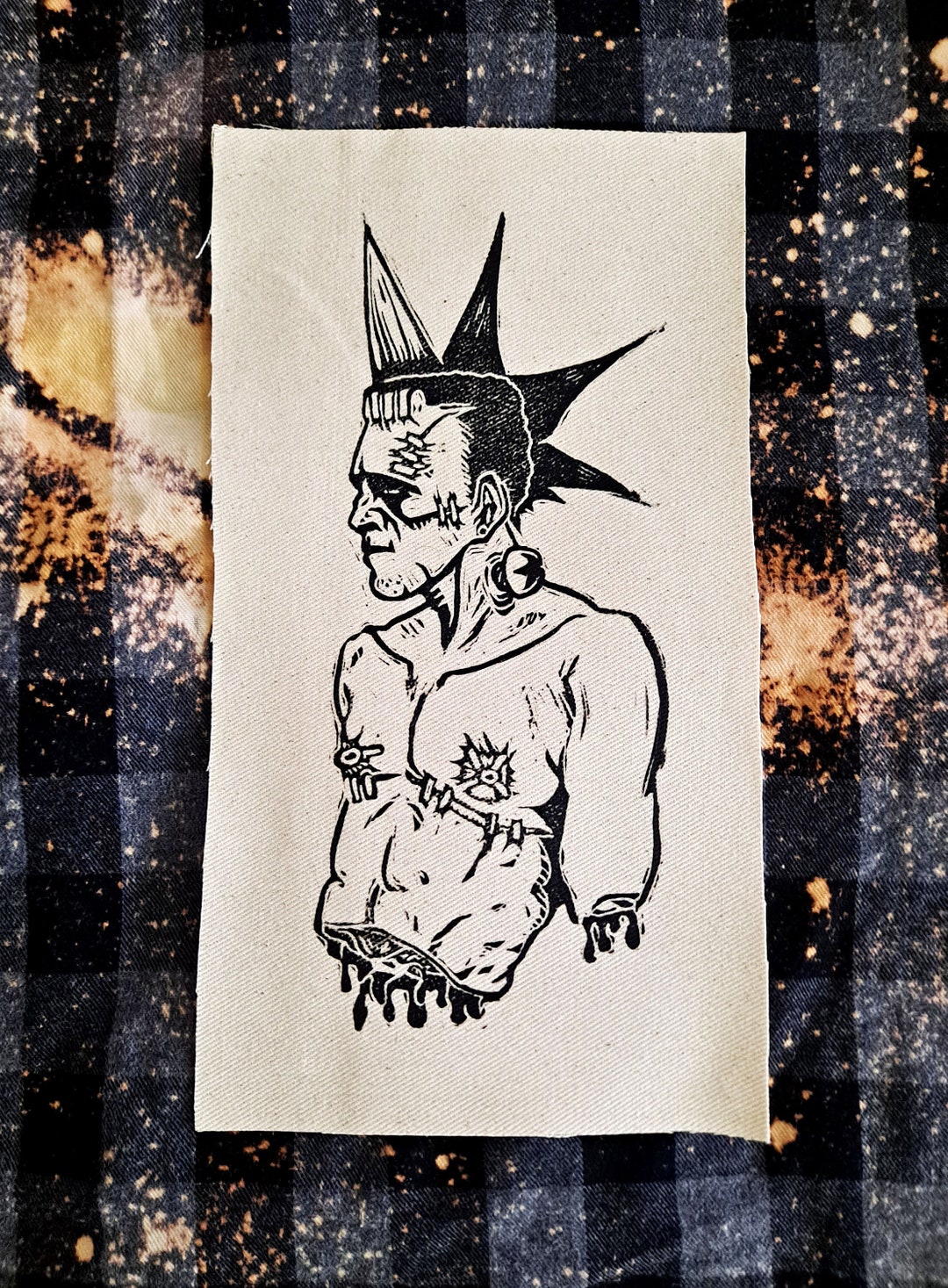 Trans Punk Frankenstein's Creation Print BACKPATCH - Etsy