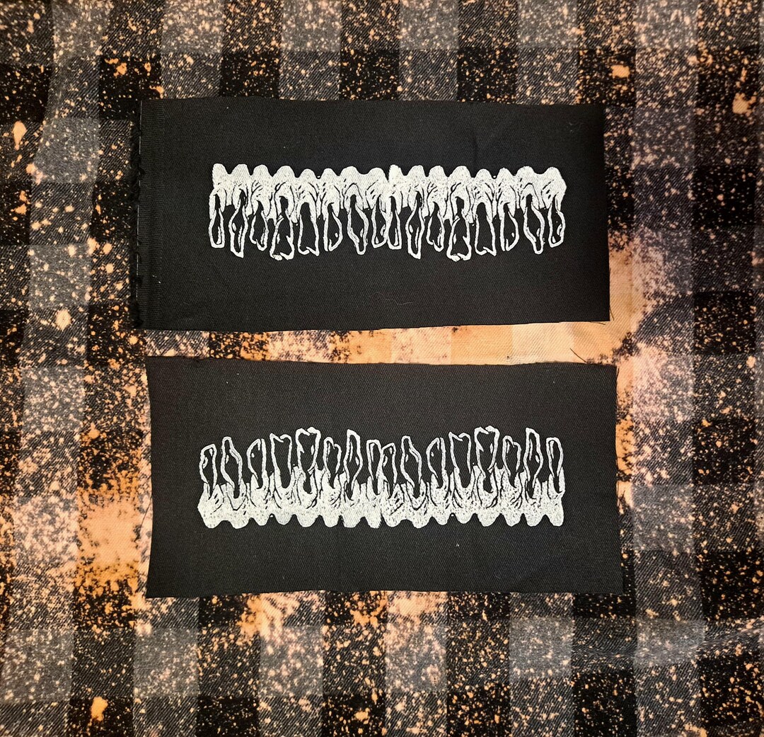 Endless Maw Row of Teeth Patch on Black - Etsy