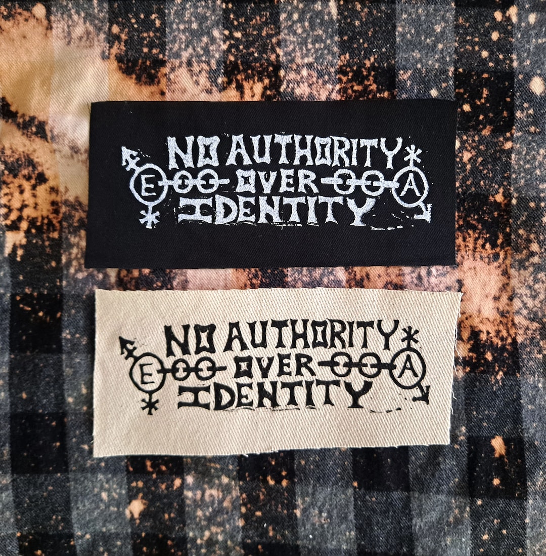 No Authority Over Identity Banner Print Patch - Etsy