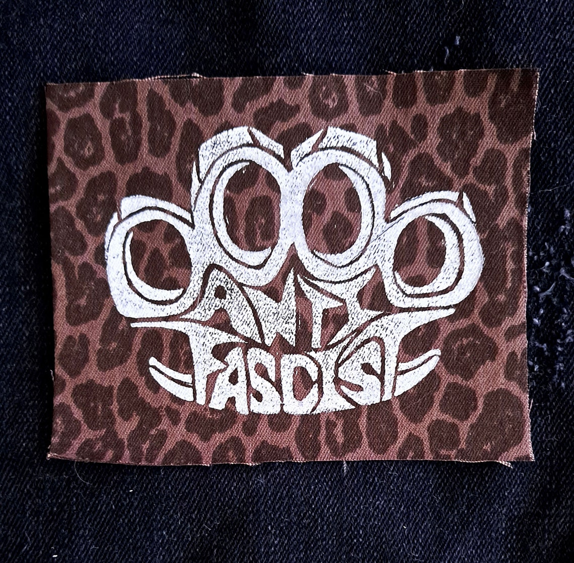 Anti Fascist Brass Knuckles Print Patch - Etsy
