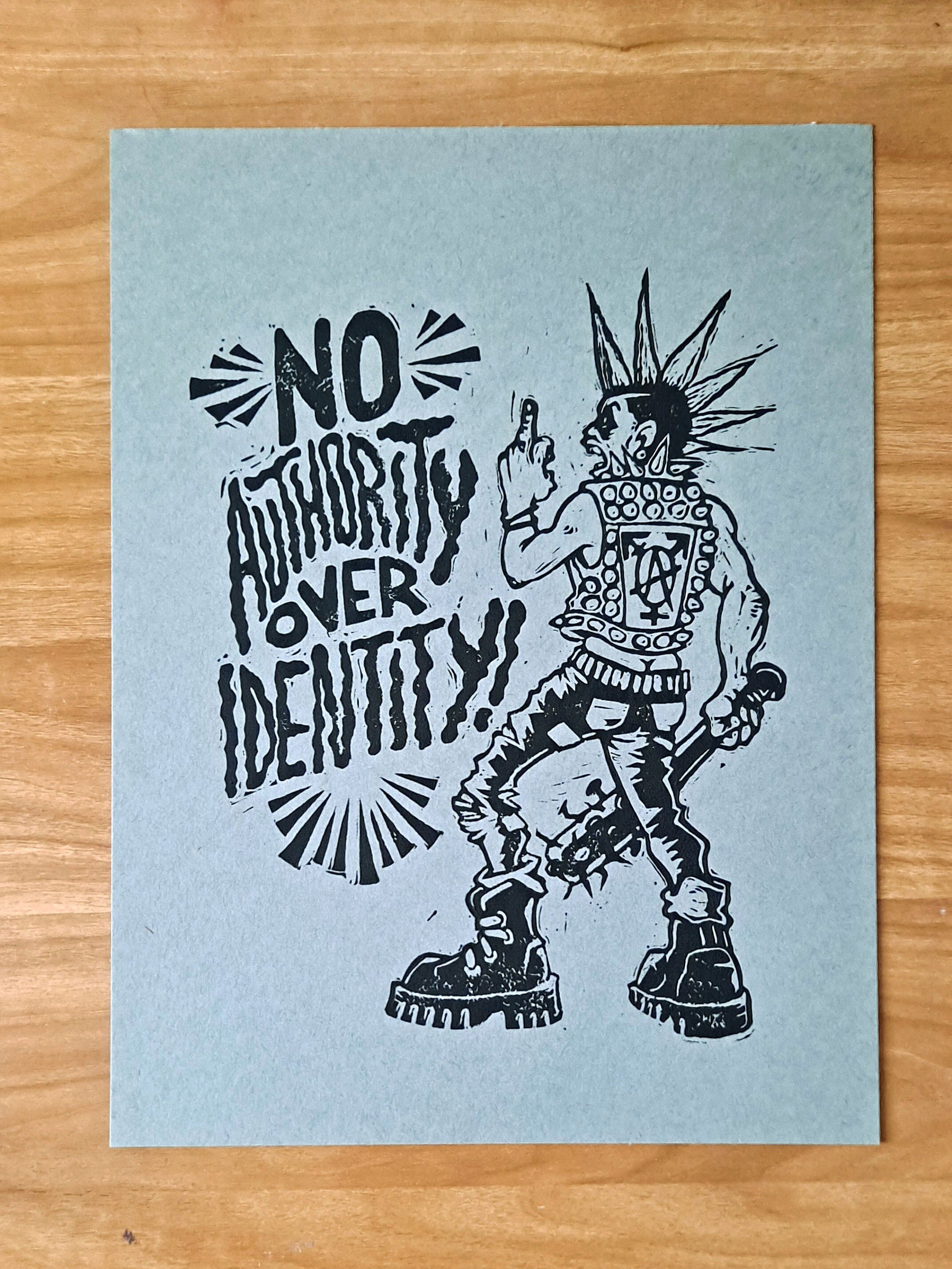 No Authority Over Identity Trans Punk Art Print - Etsy