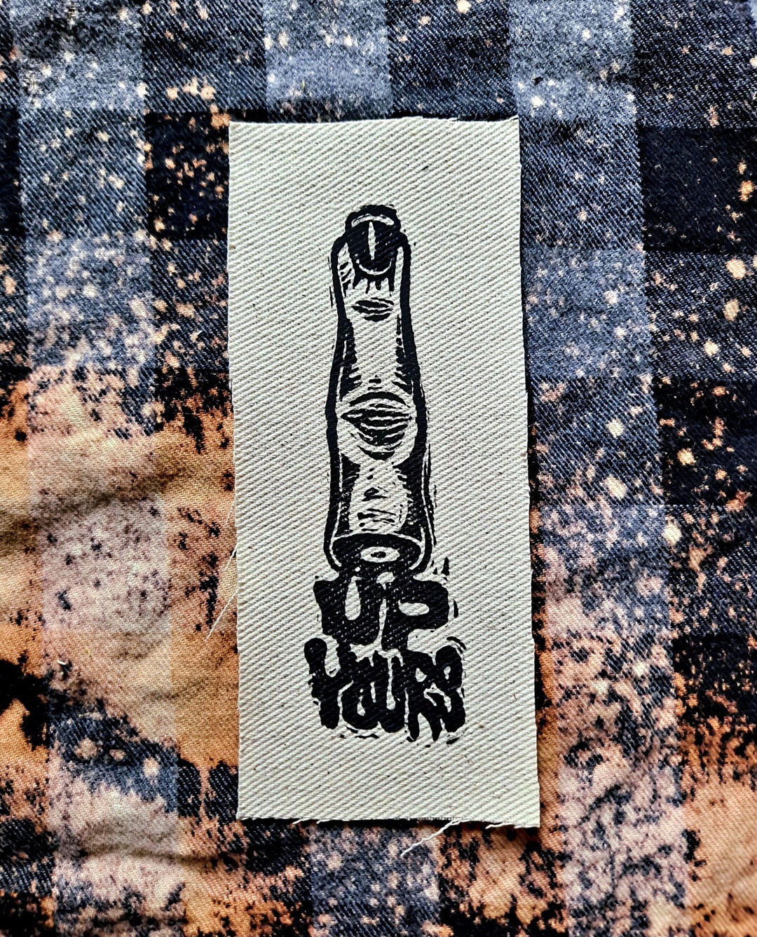 UP YOURS Cheeky Finger Print Patch - Etsy
