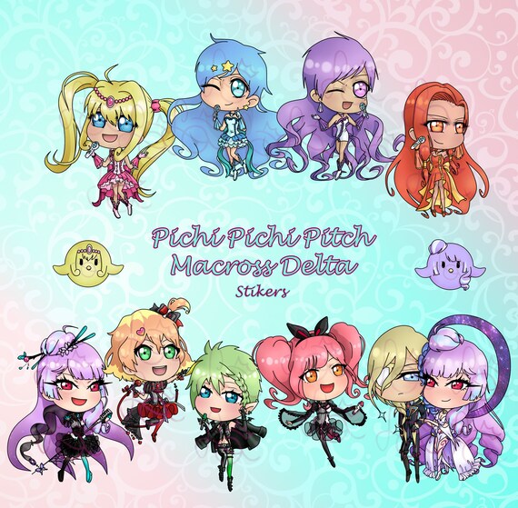 Chibi Stickers. Anime Idol: Macross Delta and Mermaid Melody | Etsy