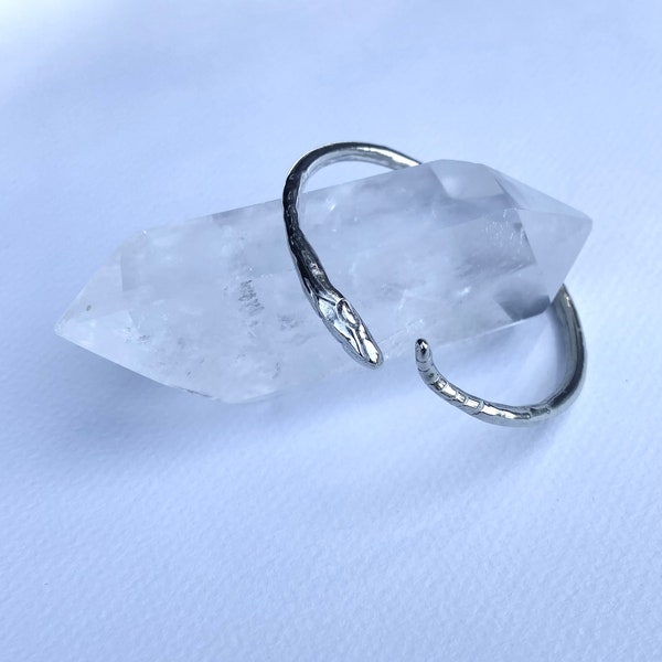 Silver Snake Bangle - Etsy