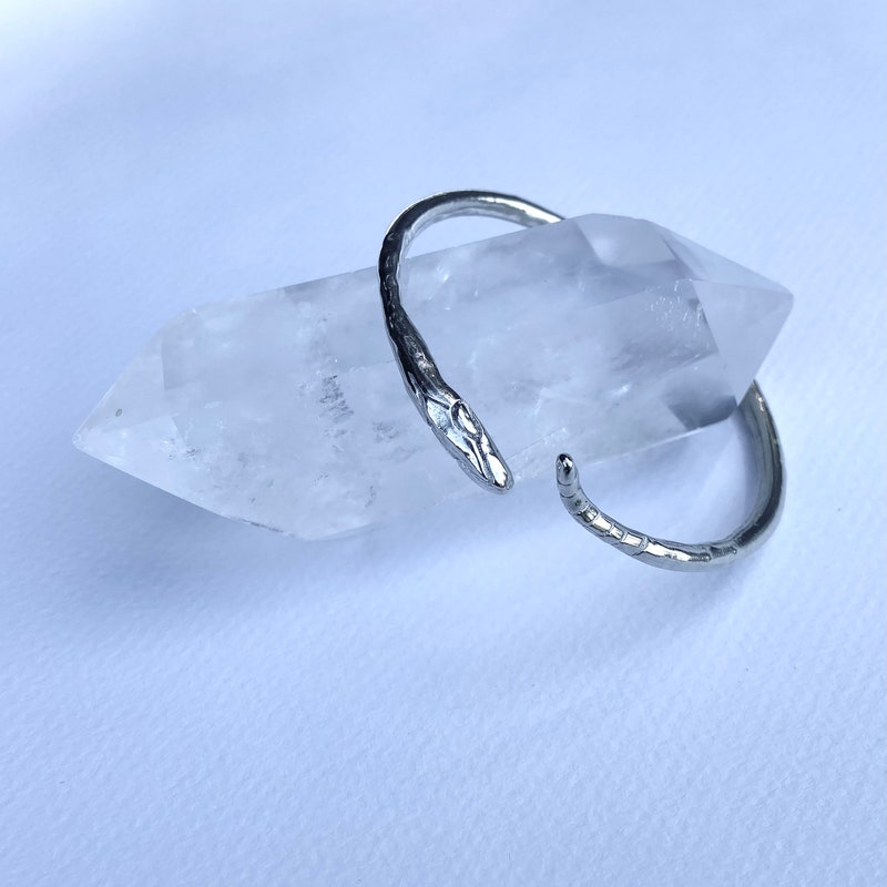Silver Snake Bangle - Etsy