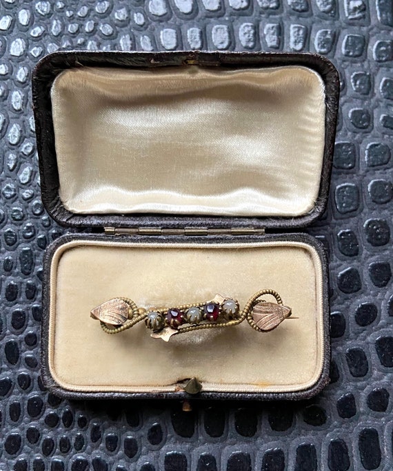 Antique Jewellery Red Brooch Box Vintage Jewelry Pin … - Gem