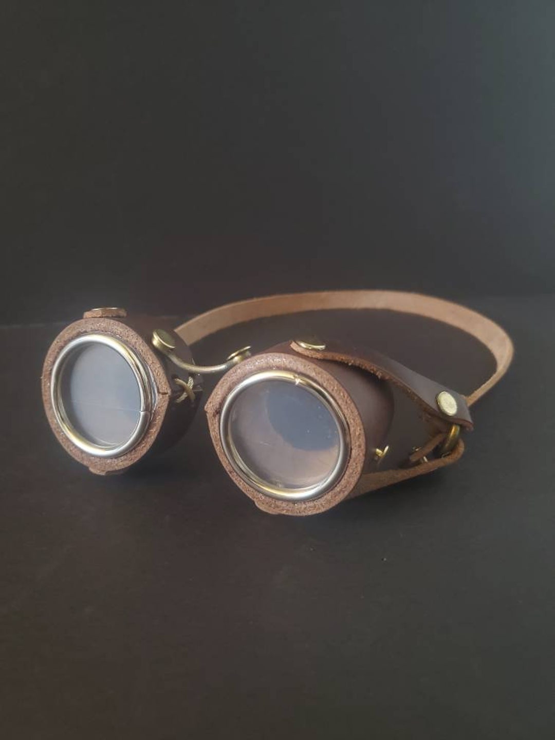 Leather Steampunk Goggles - Etsy