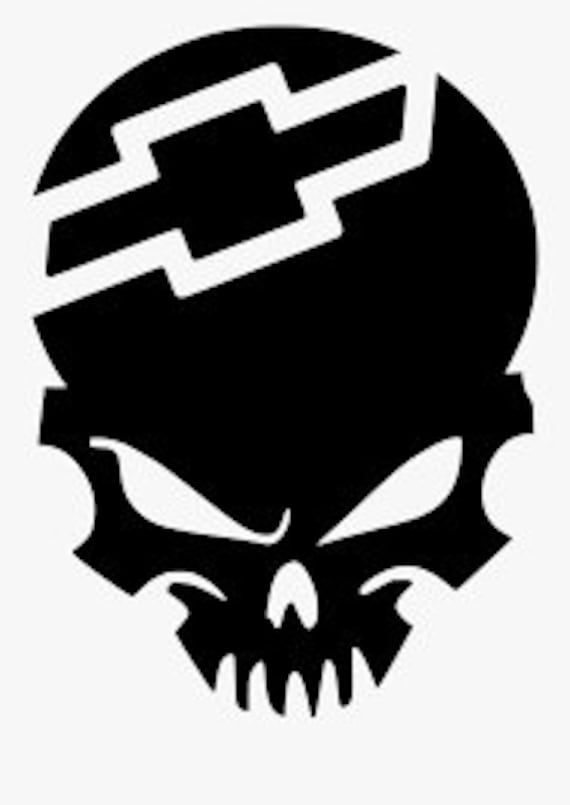 Skull Chevy Decal | Etsy