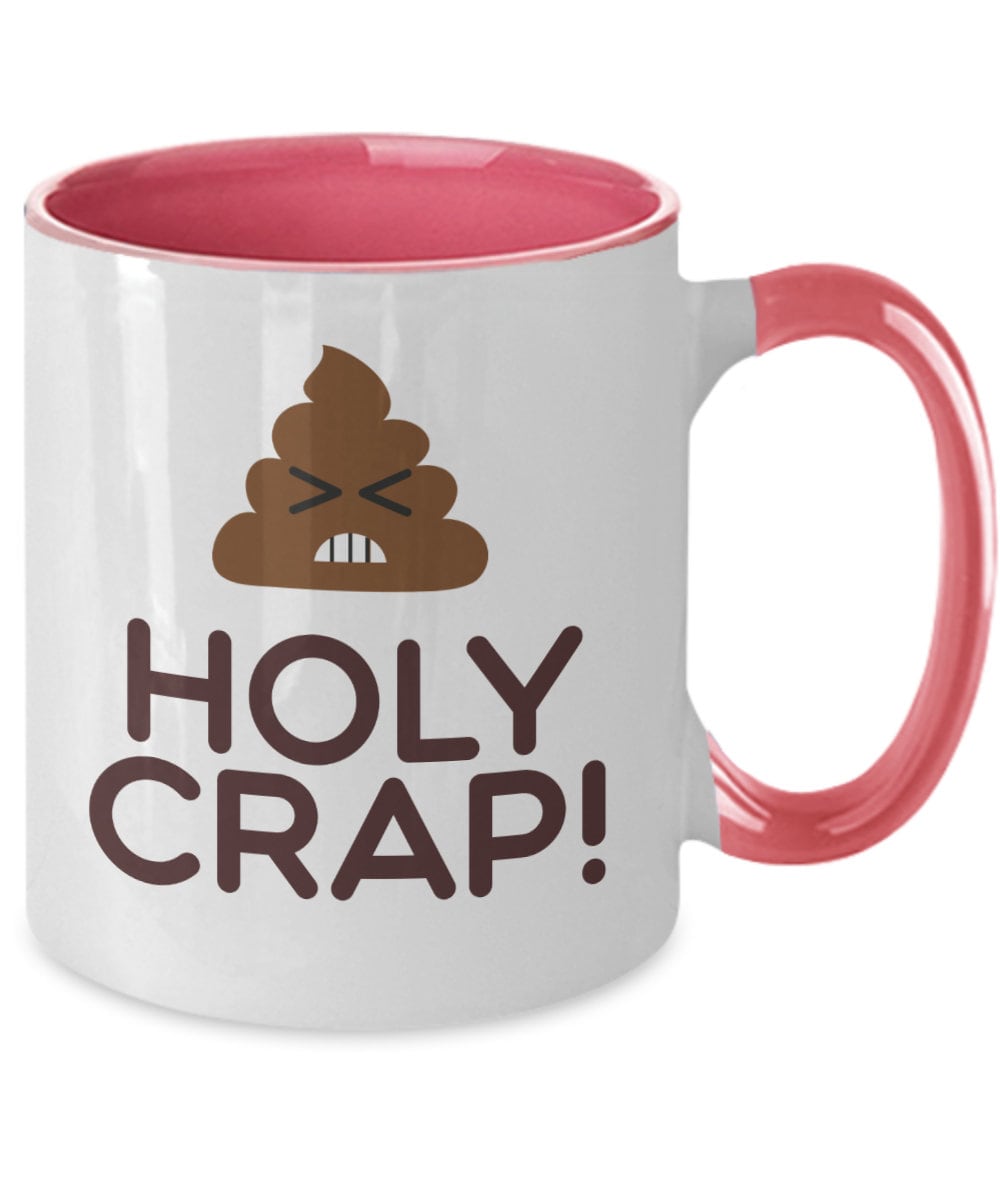 Funny Holy Crap Angry Poop Emoji Taza taza taza de café - Etsy España
