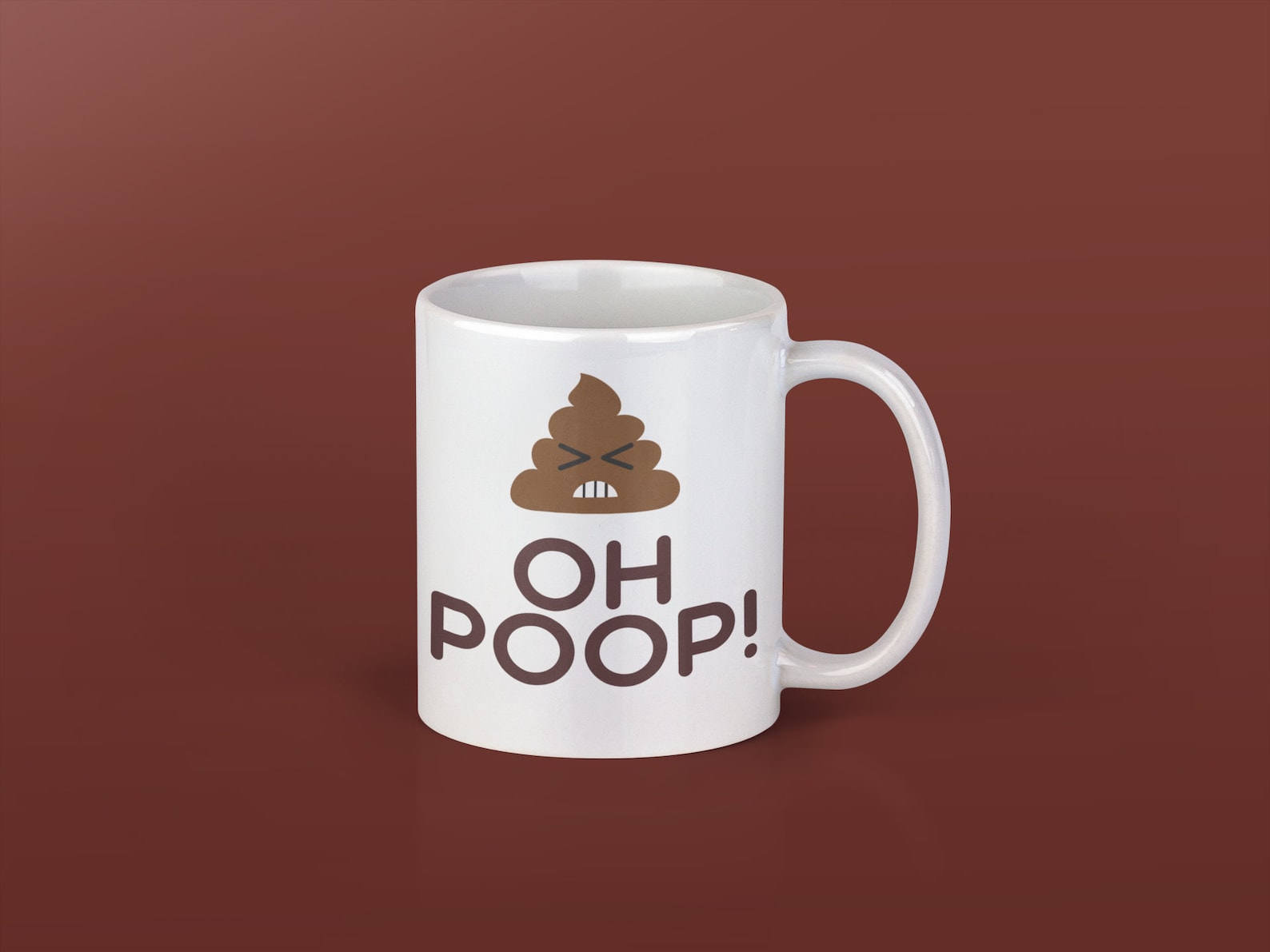 Funny Oh Poop Angry Poop Emoji Mug Coffee Cup Darn Shit - Etsy