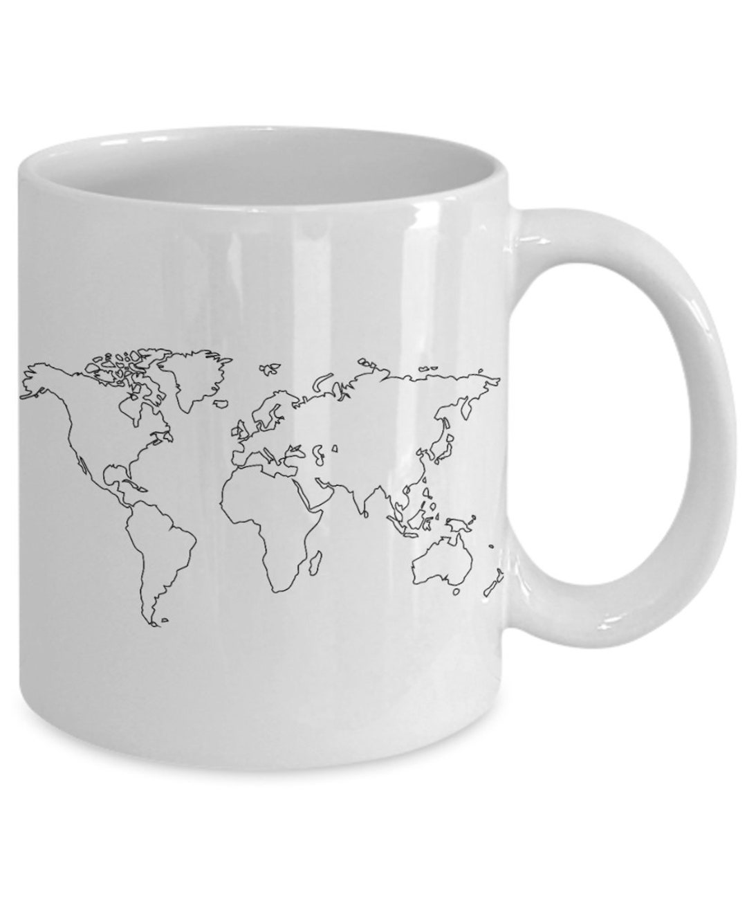 World Map Mug Coffee Cup, Geography Enthusiast, Global Theme, - Etsy
