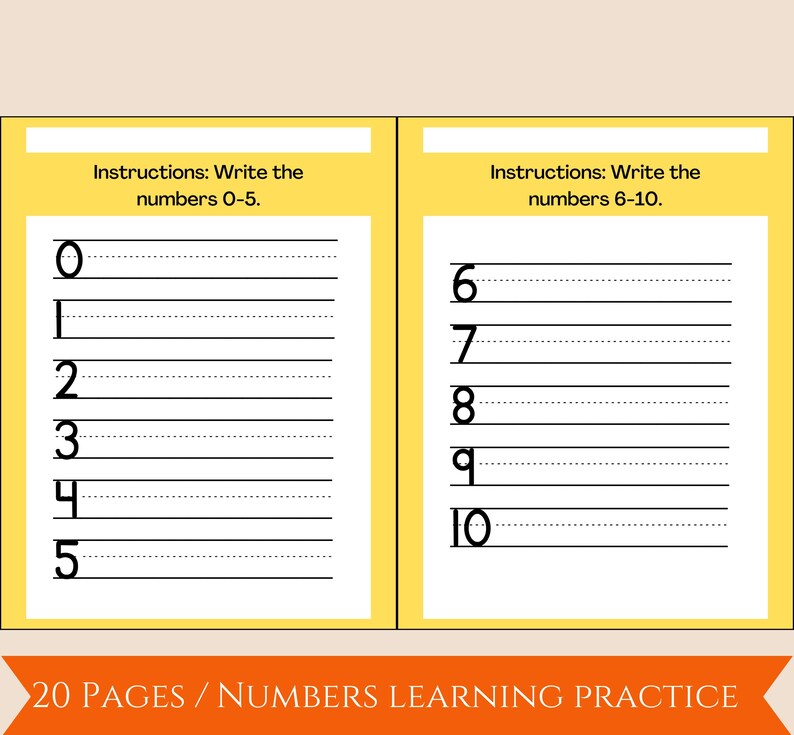 Kids Number Writing Practice Sheets | Preschool Learning Numbers Pages ...