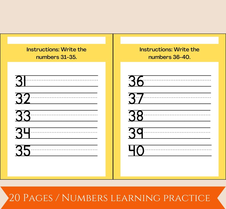Kids Number Writing Practice Sheets | Preschool Learning Numbers Pages ...