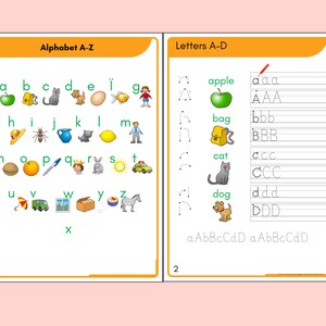 Alphabet & Numbers Practice Sheets: Early Learning Printables (PDF) - Etsy