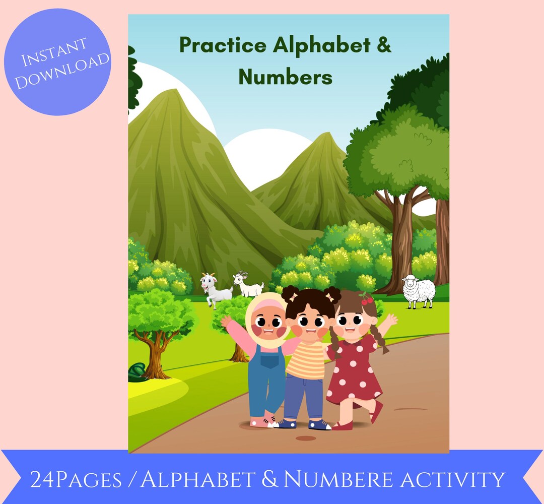 Alphabet & Numbers Practice Sheets: Early Learning Printables (PDF) - Etsy
