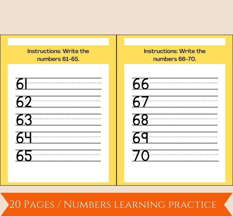 Kids Number Writing Practice Sheets | Preschool Learning Numbers Pages ...