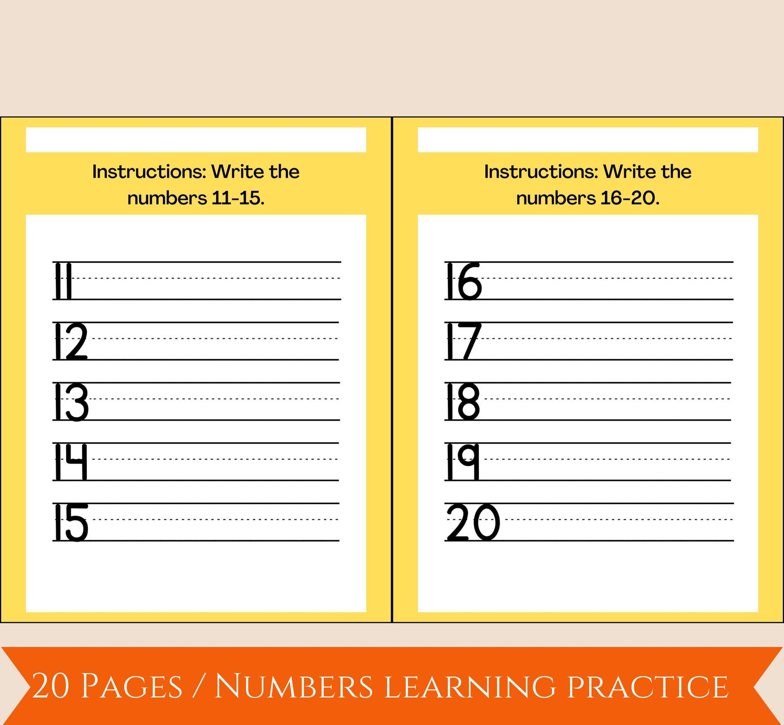 Kids Number Writing Practice Sheets | Preschool Learning Numbers Pages ...
