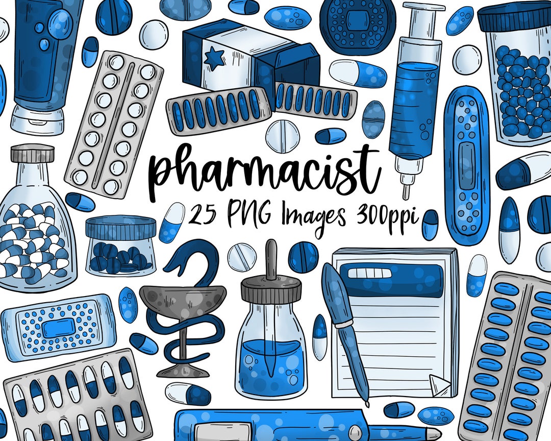 Blue Pharmacist Clip Art 25 PNG Images Medical, Pharmacy Theme Download ...