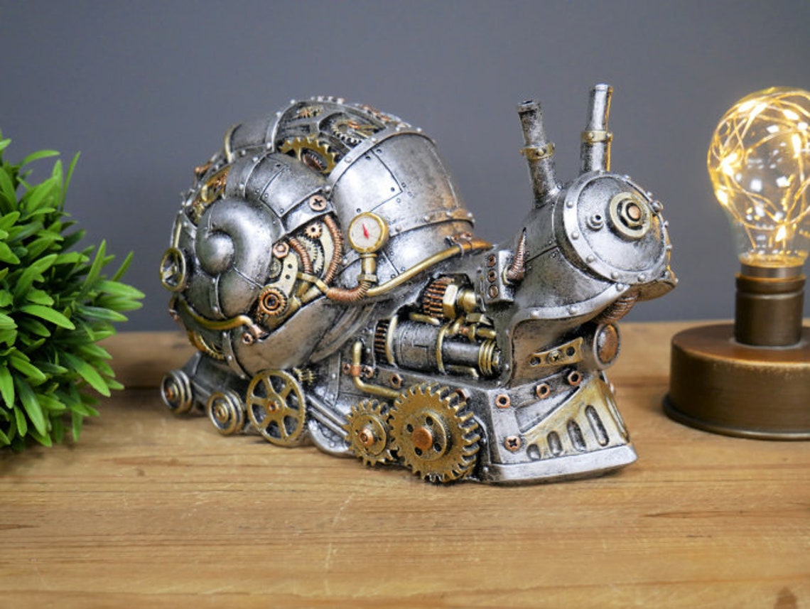 Steampunk Snail/ Snail Train Giant African Land Snail | Etsy