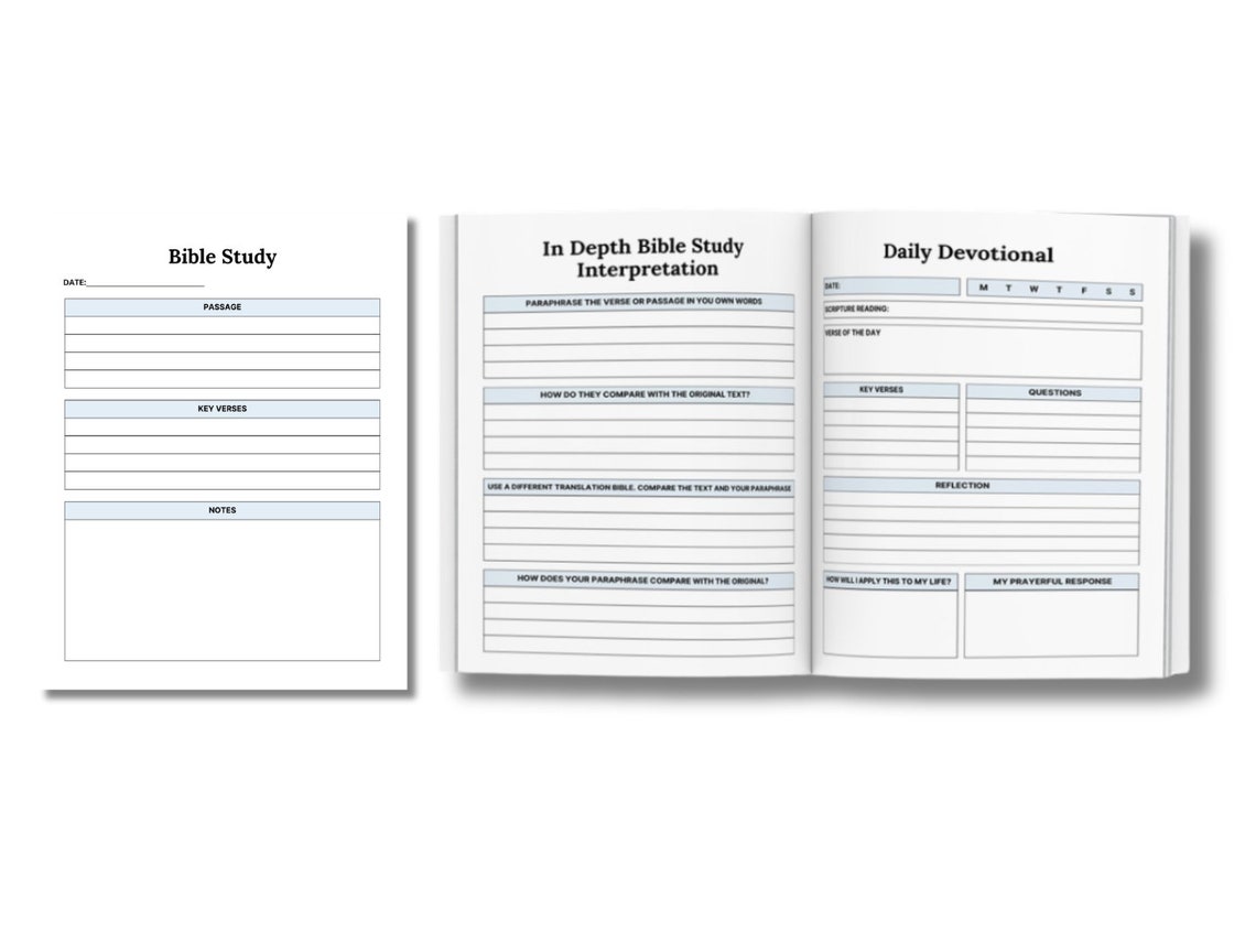 Printable Devotional Journal, Daily Devotional Journal, Digital Bible ...