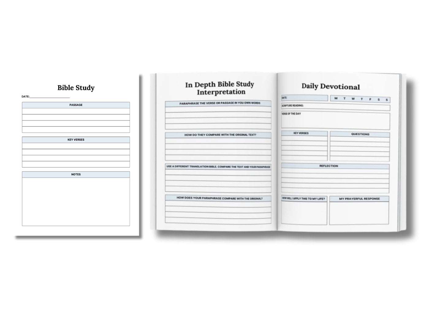 Printable Devotional Journal, Daily Devotional Journal, Digital Bible ...