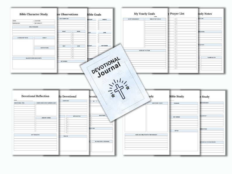 Printable Devotional Journal, Daily Devotional Journal, Digital Bible ...