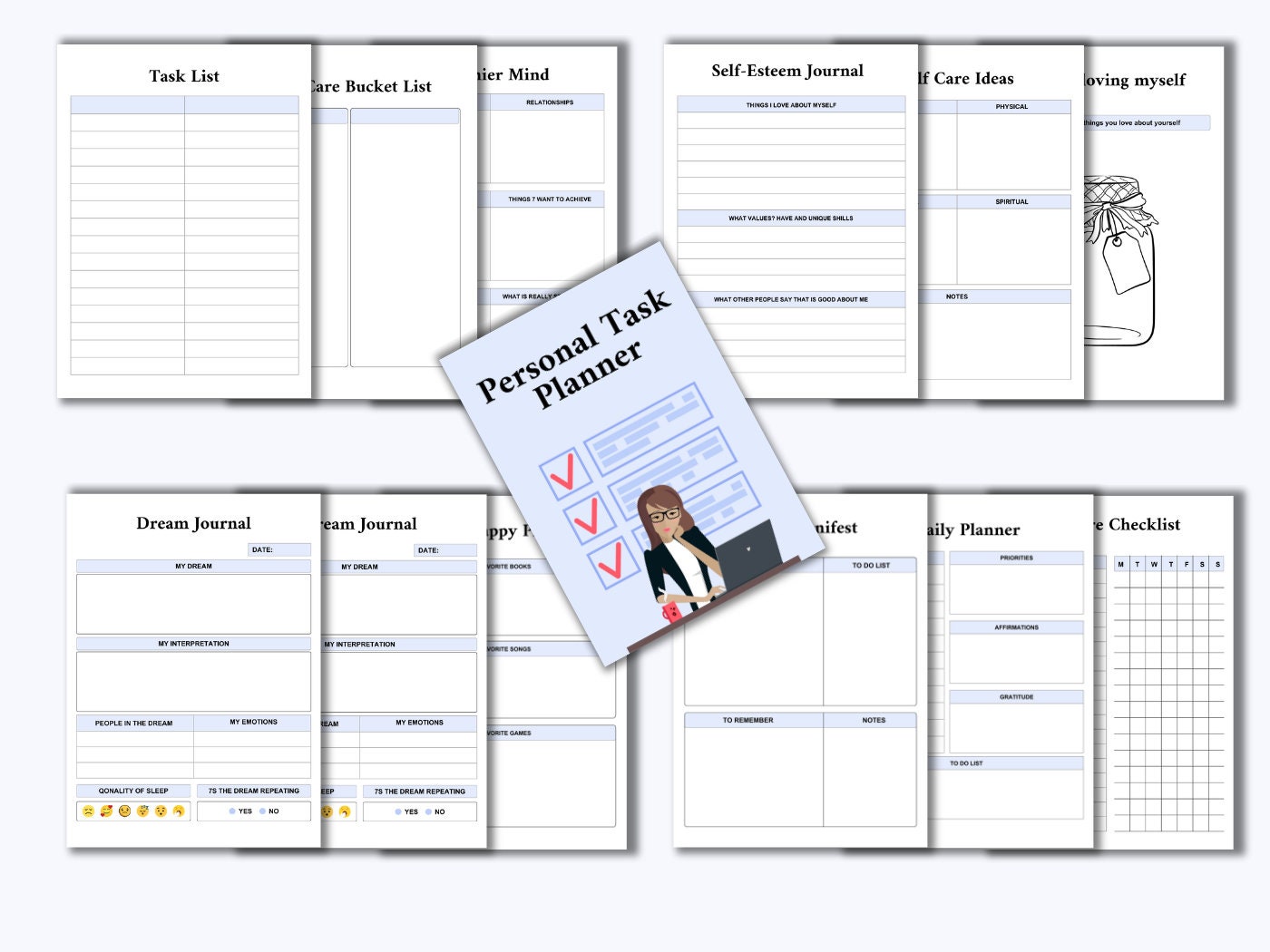 Personal Task Planner, to Do List, Task Tracker, Productivity Planner ...