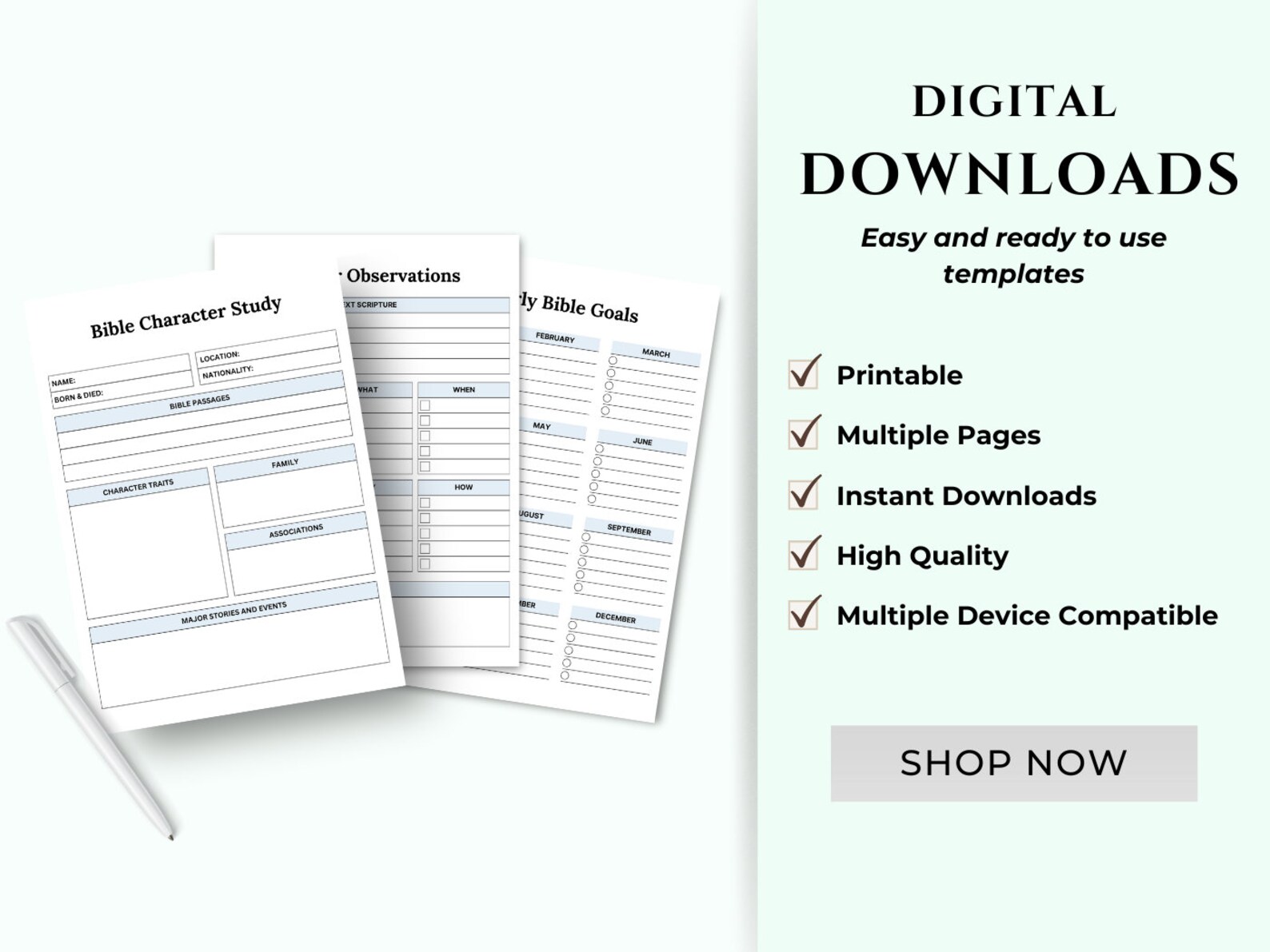 Printable Devotional Journal, Daily Devotional Journal, Digital Bible ...