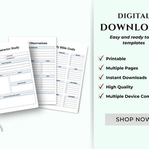 Printable Devotional Journal, Daily Devotional Journal, Digital Bible ...