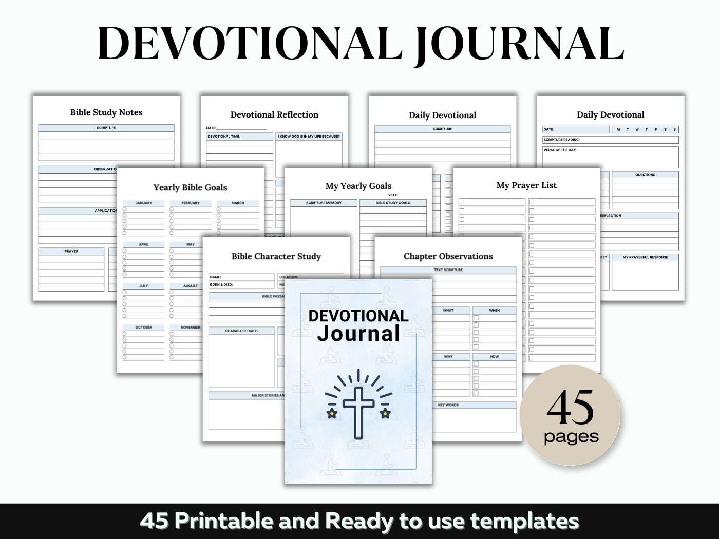 Printable Devotional Journal, Daily Devotional Journal, Digital Bible ...