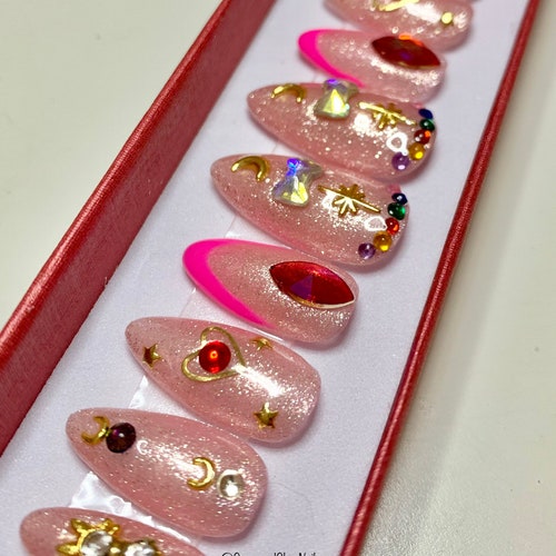 FFXIV Emet Selch Inspired Custom Press on Nails Fake Nails - Etsy Canada