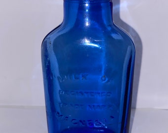1906 Milk of Magnesia Blue Bottle | Etsy
