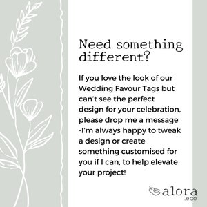 30 Kraft Brown Wedding Favour Tags, Printed for You, Made to Order With ...