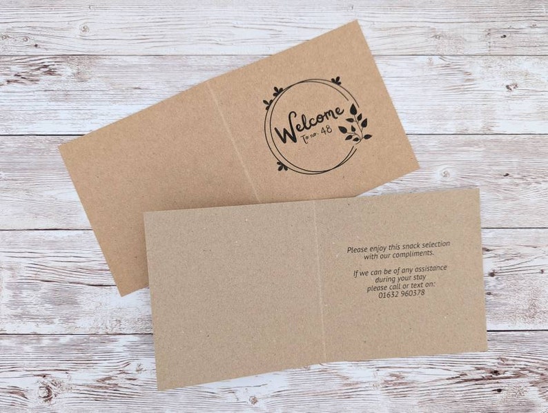 Personalised Welcome Cards Printed for Your Holiday Home - Etsy