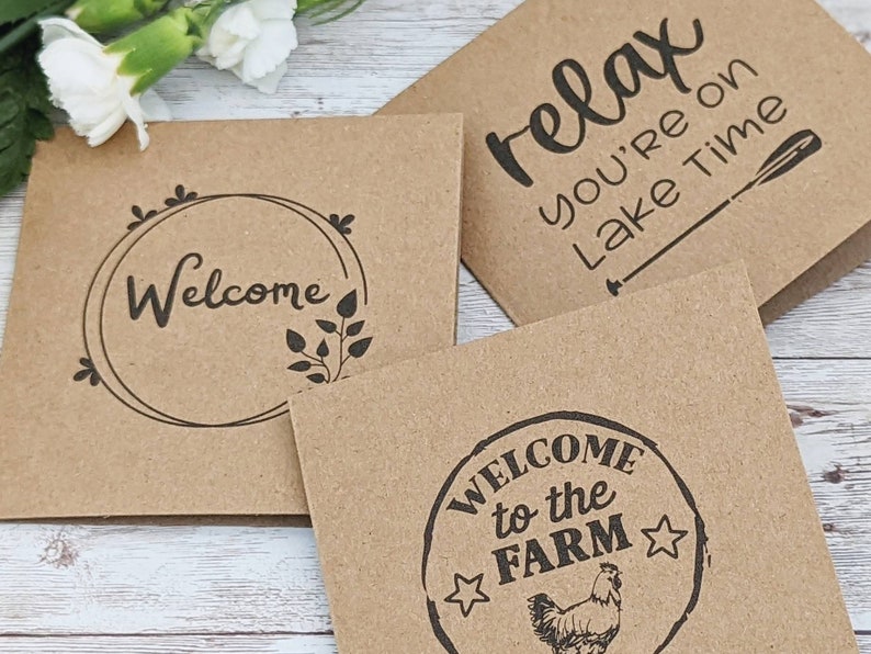 Hospitality Welcome Cards Printed for Your Holiday Home or | Etsy UK