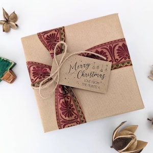30 Personalised Christmas Gift Tags, Kraft Card Tags, Merry Christmas ...