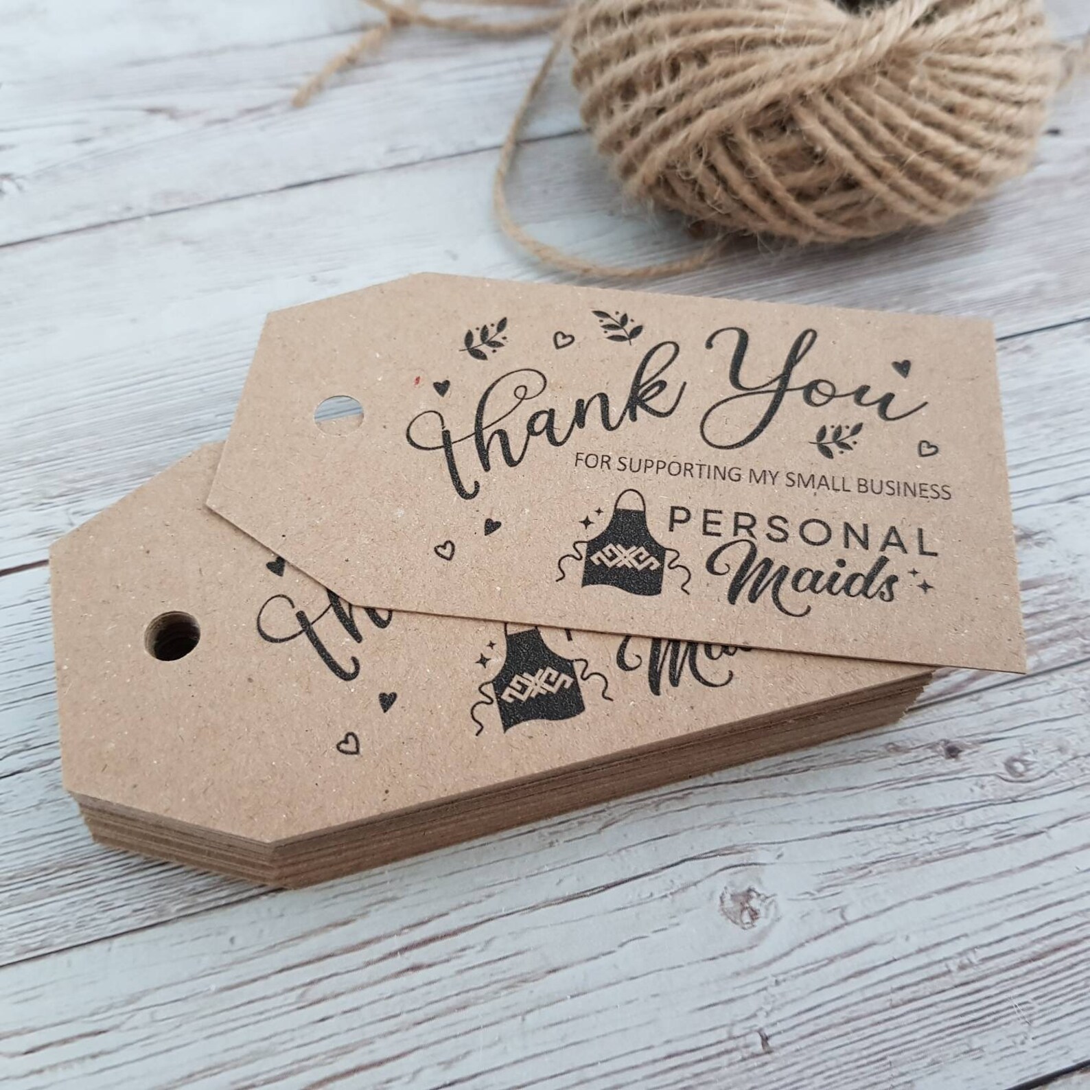 30 Thank You for Your Order Card Tags Fully Personalised Eco - Etsy