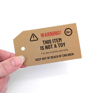 20 NOT A TOY Warning Labels, for Decorative Use Only Safety Card Tags ...